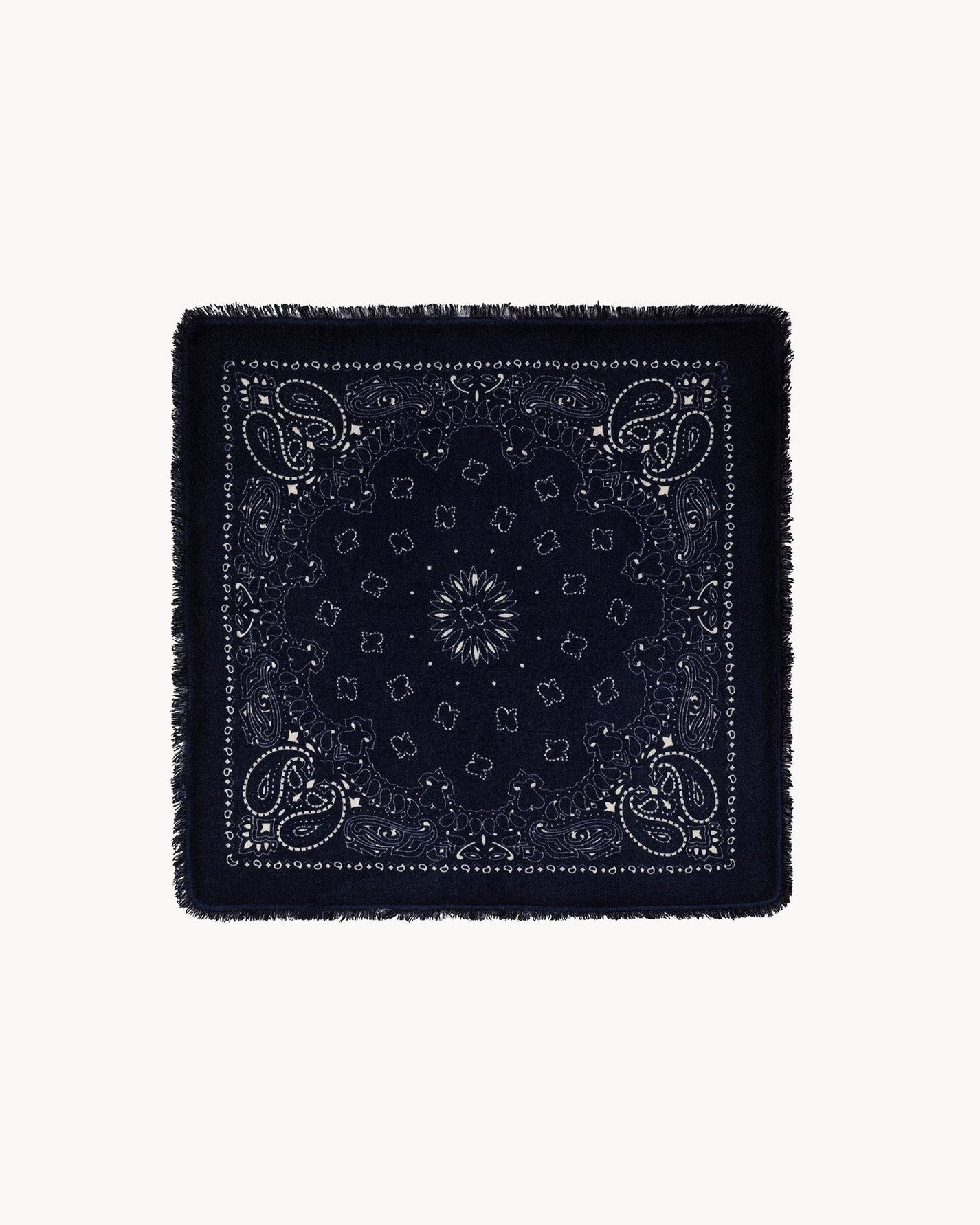 Dark Navy Blue Small Cashmere Bandana | Kujten Cashmere