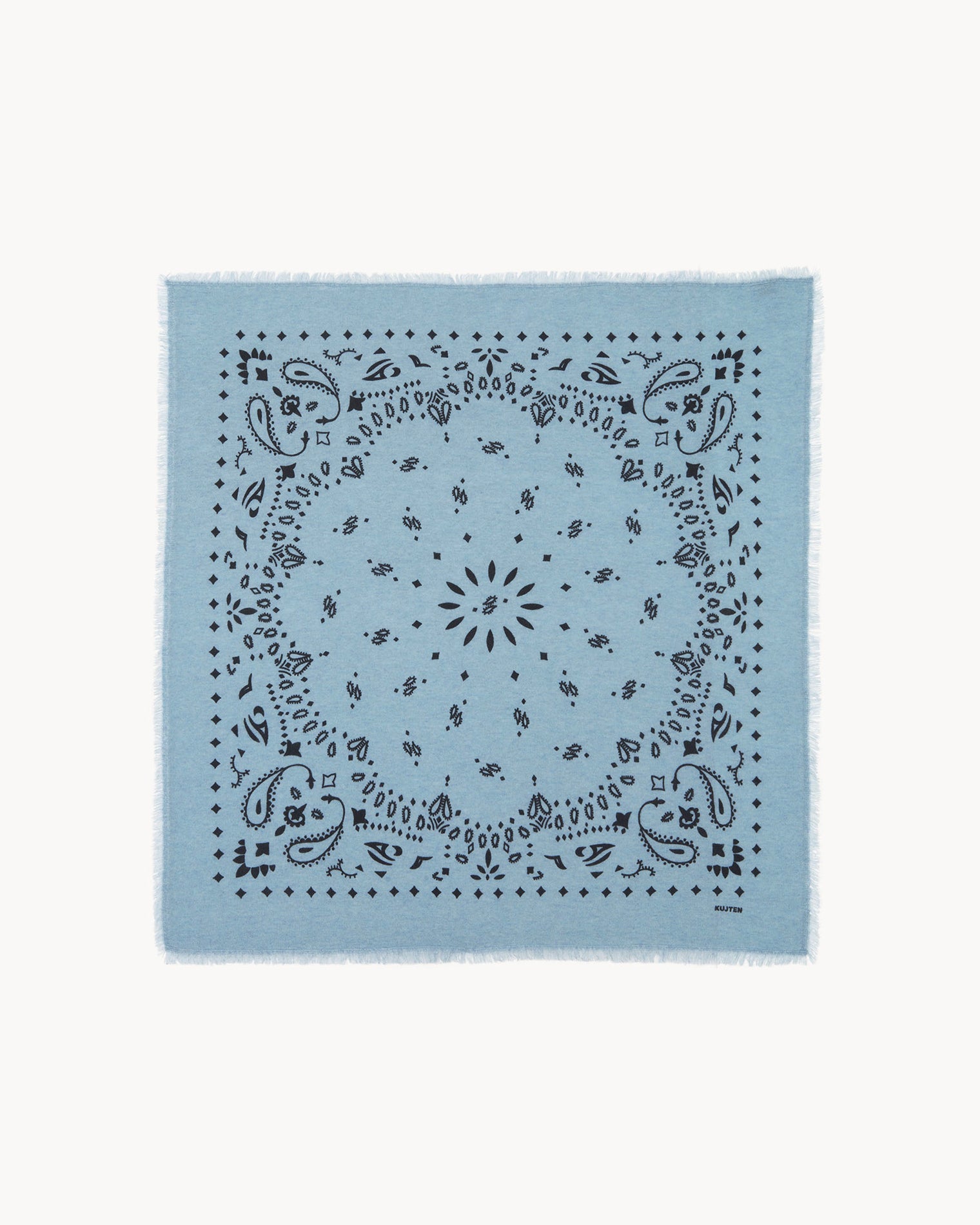 Vintage Blue Cashmere Bandana | Kujten Cashmere