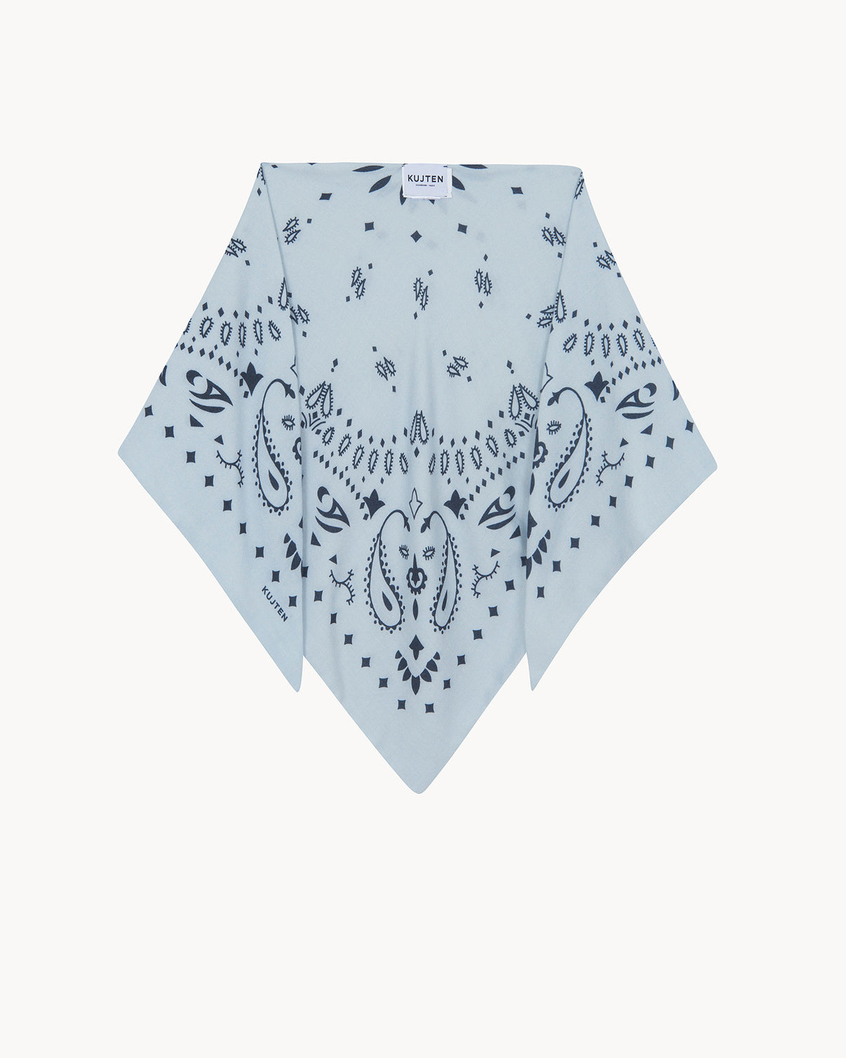 Small Mist Cashmere Triangle Bandana | Kujten Cashmere