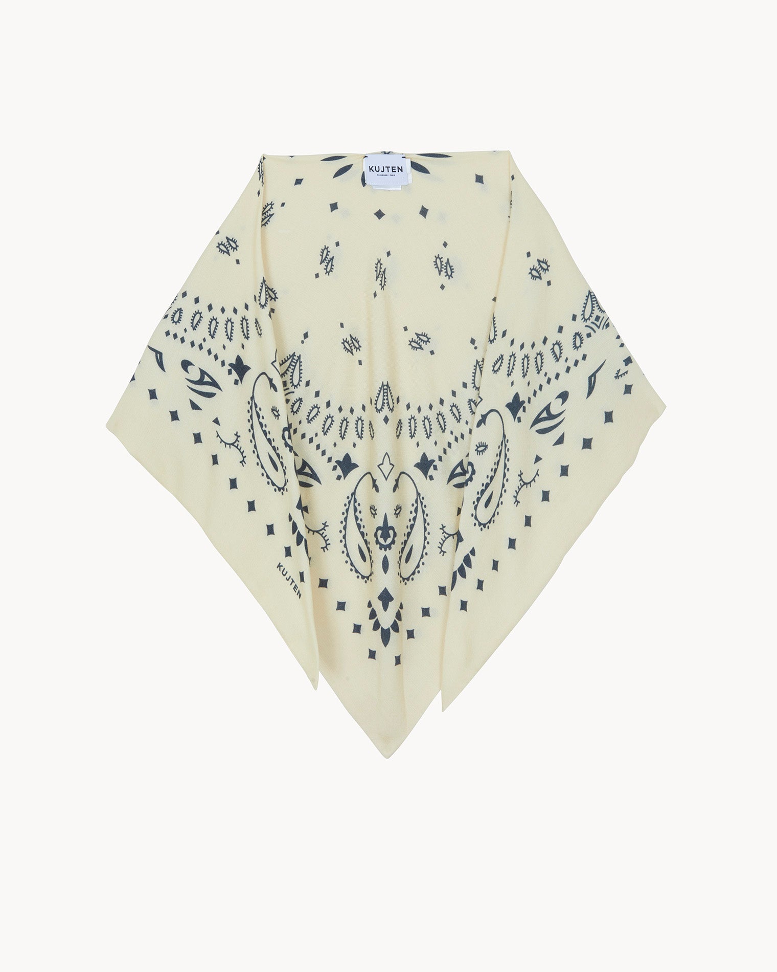 Small Anise Cashmere Triangle Bandana | Kujten Cashmere