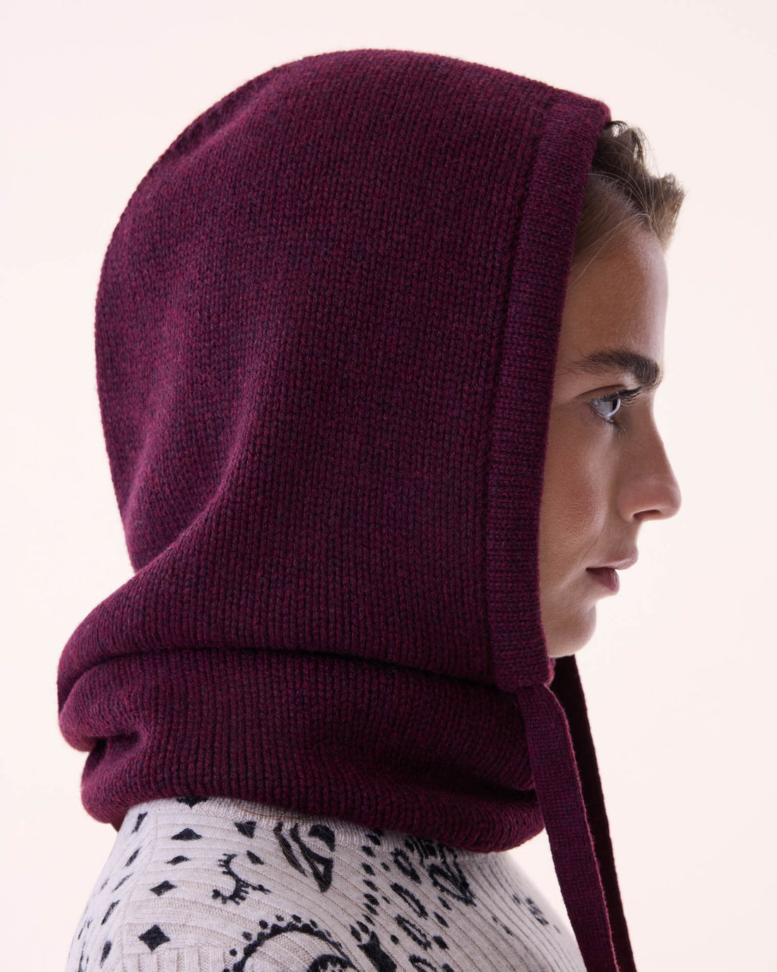 Cagoule Cachemire Bordeaux | Kujten Cachemire