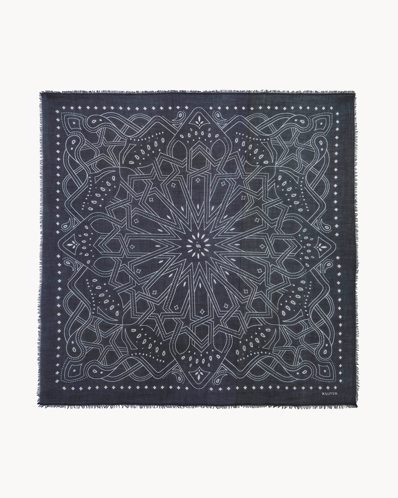 Extra Large Black Cashmere Bandana | Kujten Cashmere