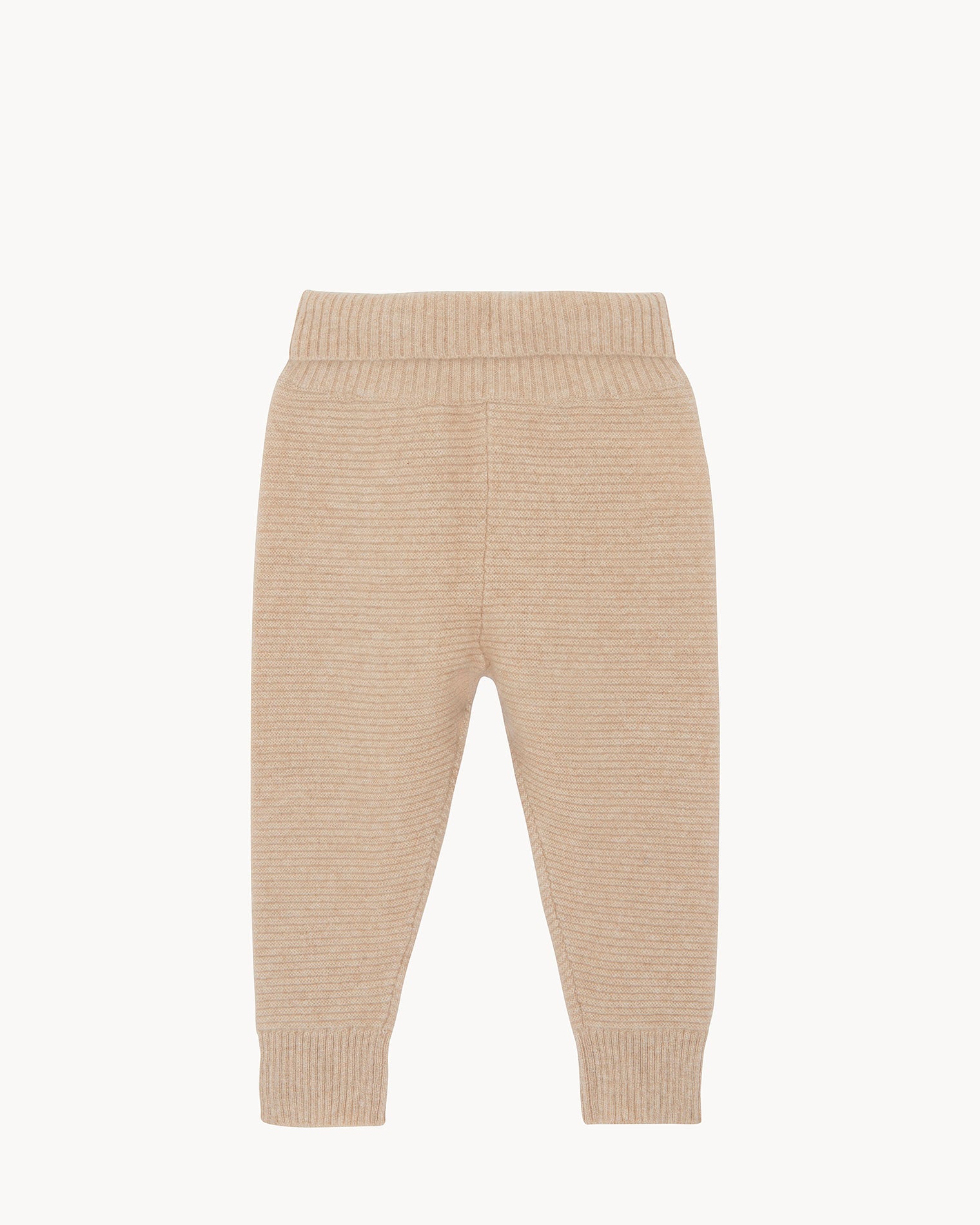 Organic Beige Cashmere Jogging | Kujten Cashmere