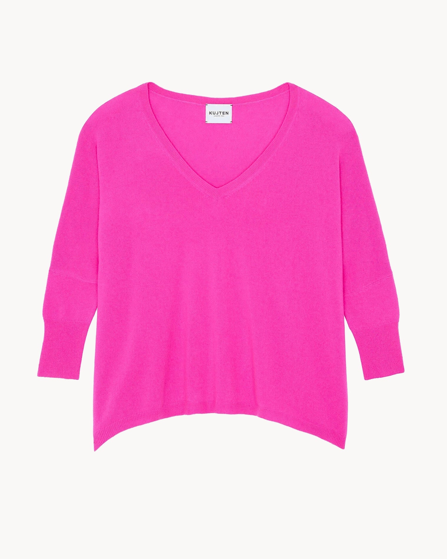 Neon Pink Cashmere Sweater | Kujten Cashmere