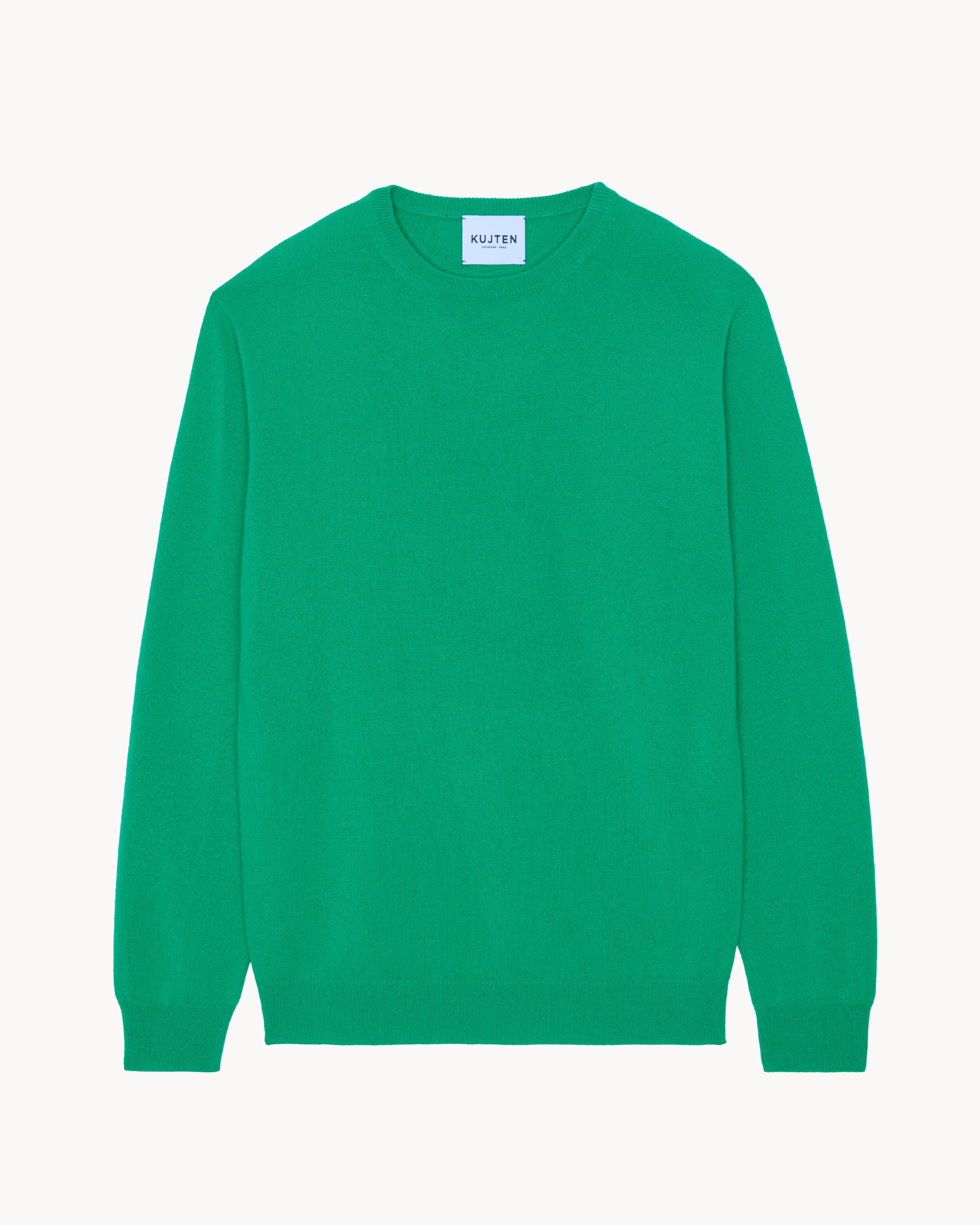 Emerald Green Women Round Neck Cashmere Sweater | Kujten Cashmere